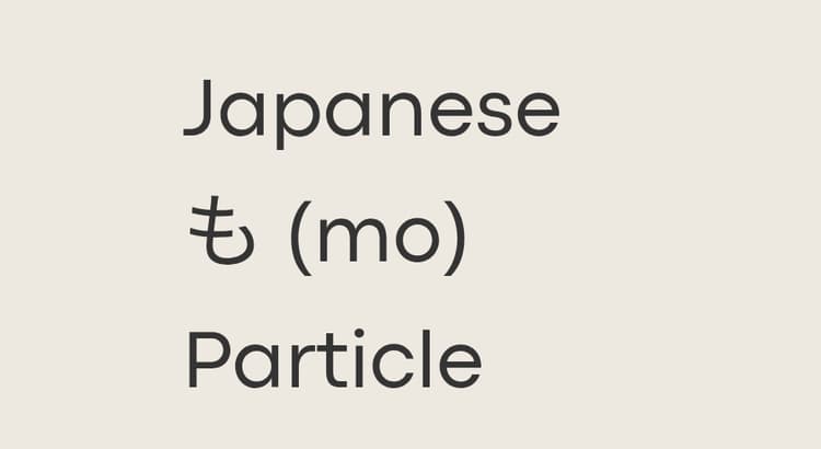 The も (mo) Particle in Japanese: Complete Guide for Learners | Minna No ...