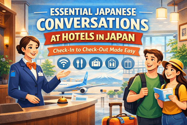 Hotel Japanese Conversations for Travelers | Easy Japanese Phrases for ...